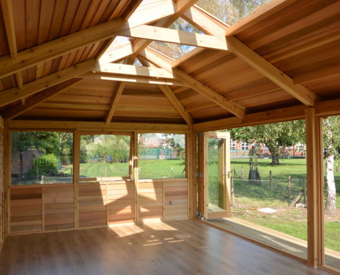 Enclosed outdoor classrooms for schools to use all year round